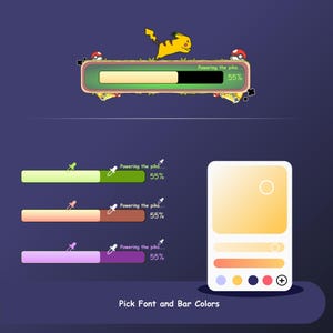 Pikachu Goal Widget for Twitch, Anime Goal Widget Animated, Donation ...