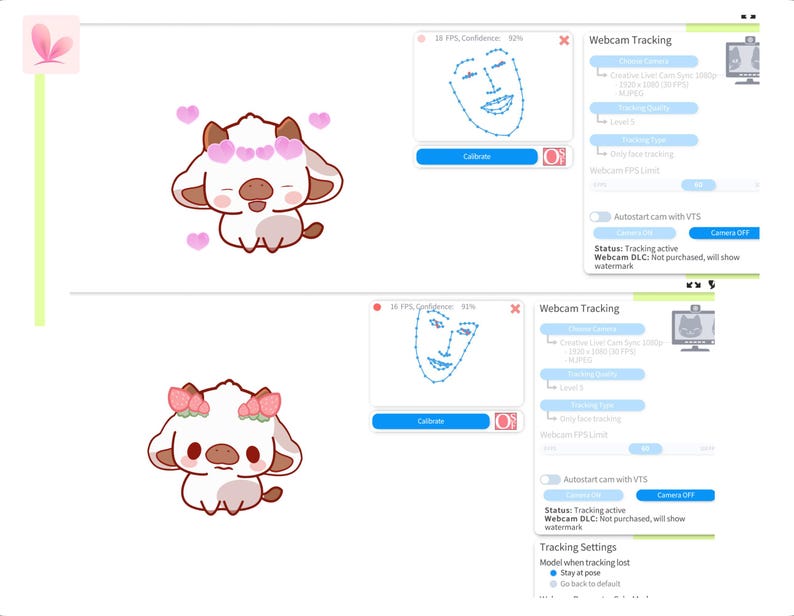 Kawaii Cow Vtuber Model Premade, Ready to Use Vtuber Model, Vtuber ...