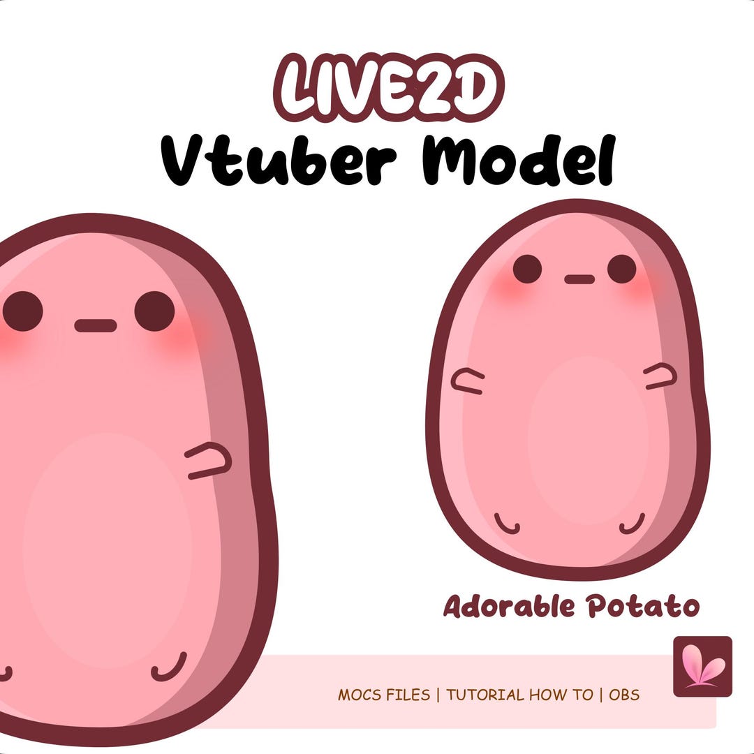 Adorable Potato Vtuber Model Premade, Ready to Use Vtuber Model, Vtuber ...