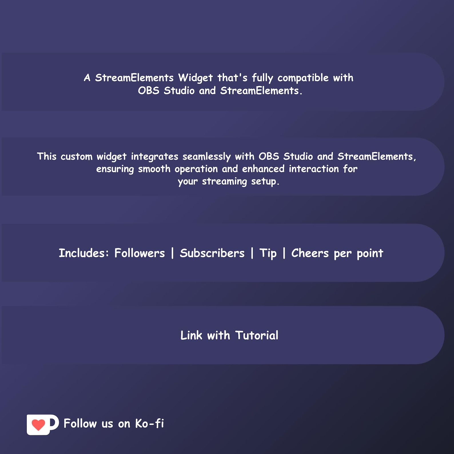 Minimalistic Goal Widget for Twitch, Custom Goal Widget, Cute Widget ...