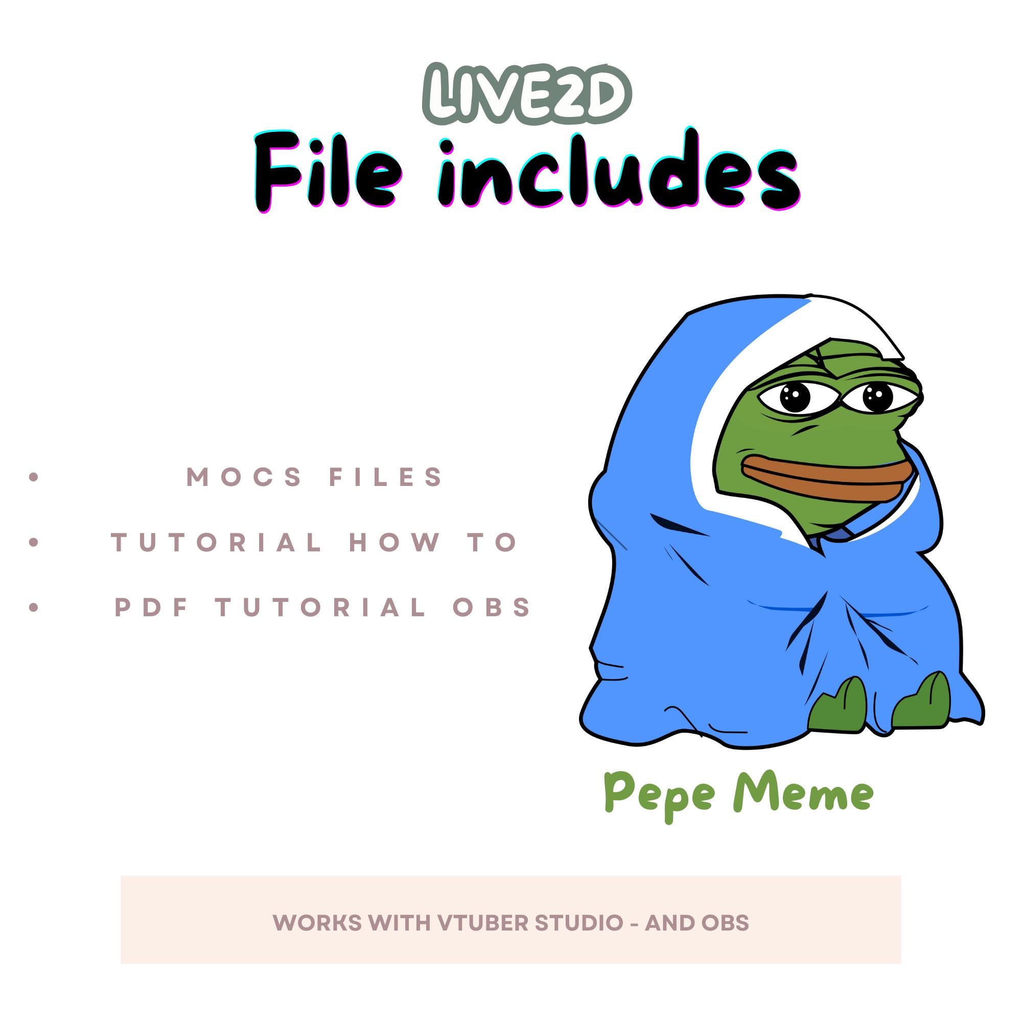 Peepo Meme Vtuber Model Premade, Ready to Use Vtuber Model, Vtuber ...