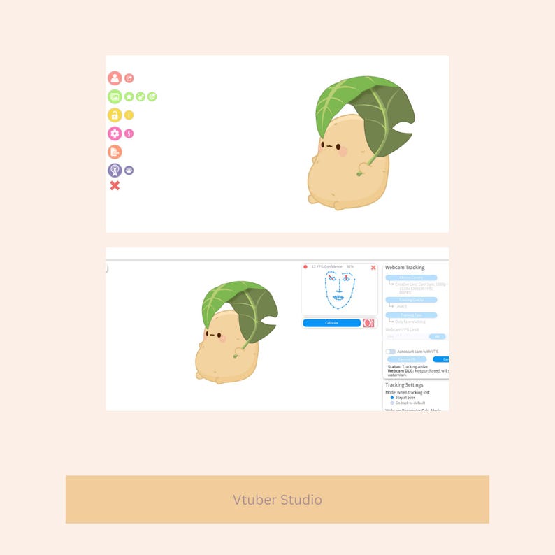 Kawaii Potato Vtuber Model Premade, Ready to Use Vtuber Model, Vtuber Model and Rigging, Premade ...