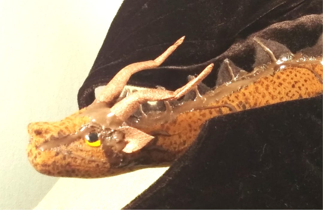 OOAK Shoulder Dragon, Rust and Brown With Copper Horns and Ears ...