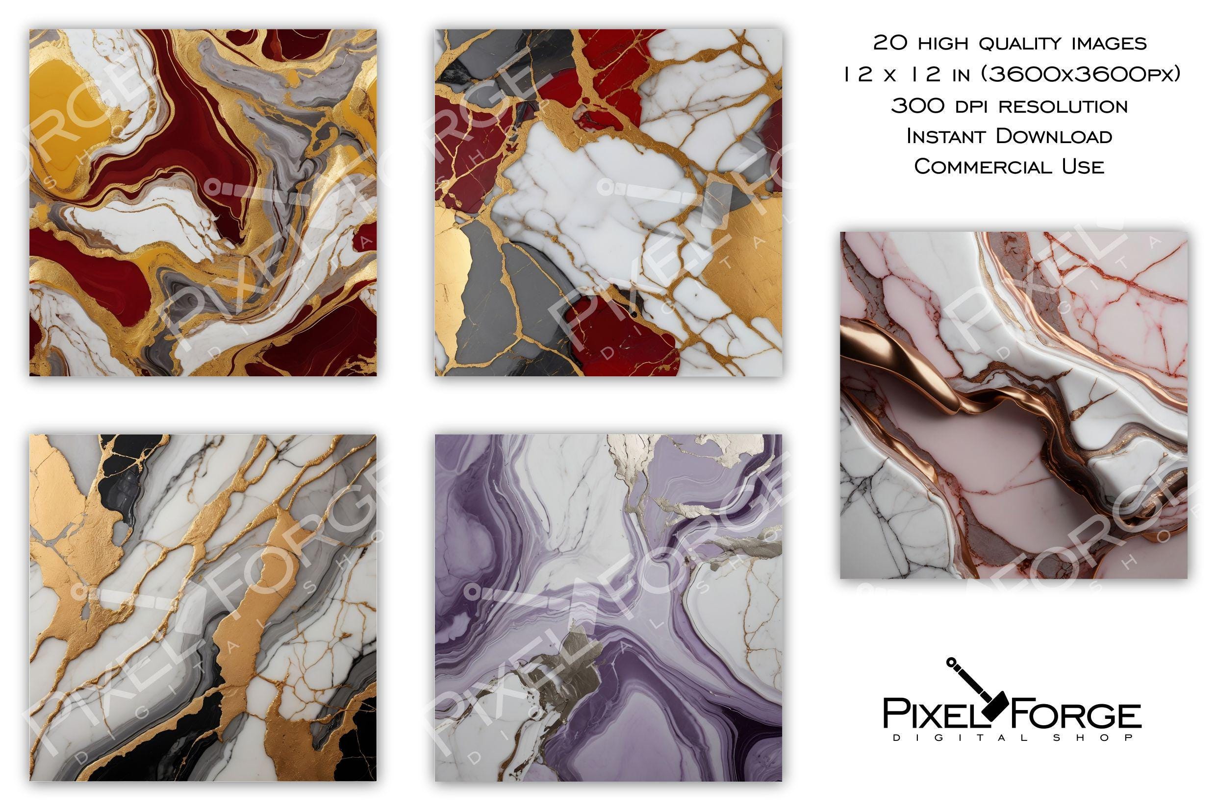 Set of 20 Images "marble Texture", Clipart With Images of Marble in ...