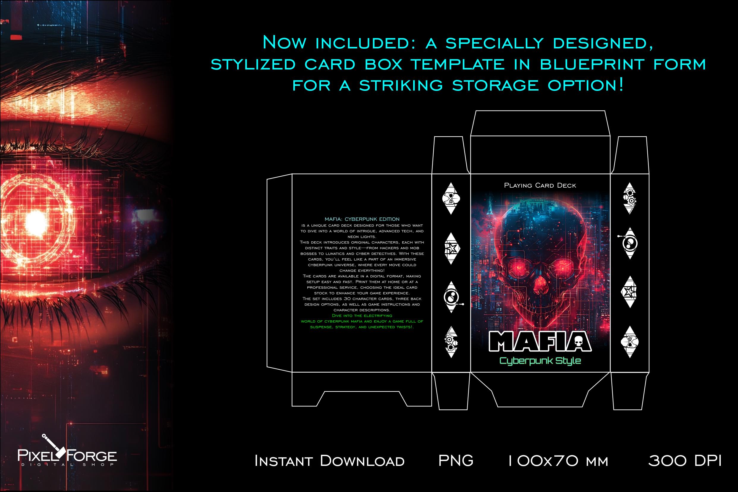 Cyberpunk Mafia Digital Card Set 30 Unique Character Cards Game Guide ...