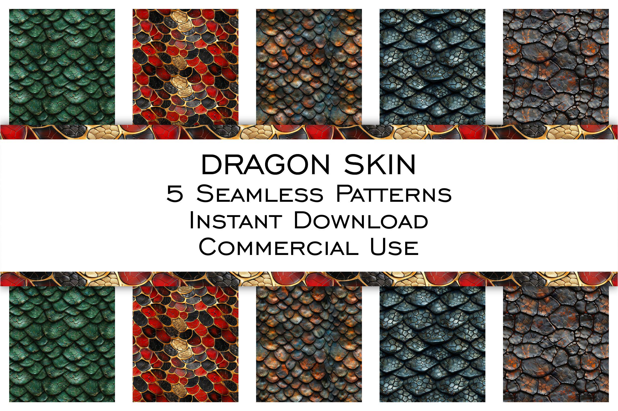 Digital Paper, DRAGON SKIN Pattern Seamless, Realistic Texture of ...