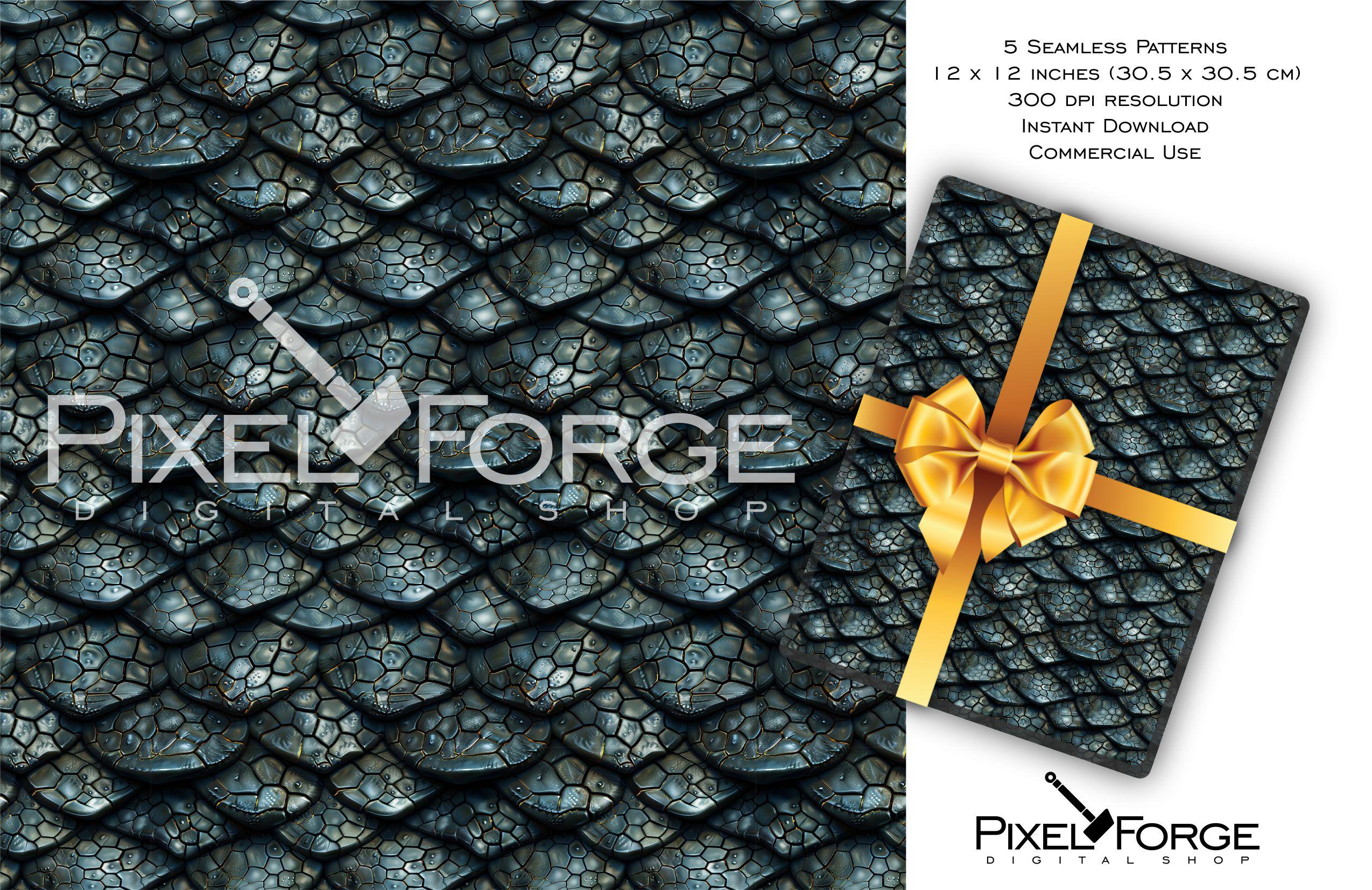 Digital Paper, DRAGON SKIN Pattern Seamless, Realistic Texture of ...