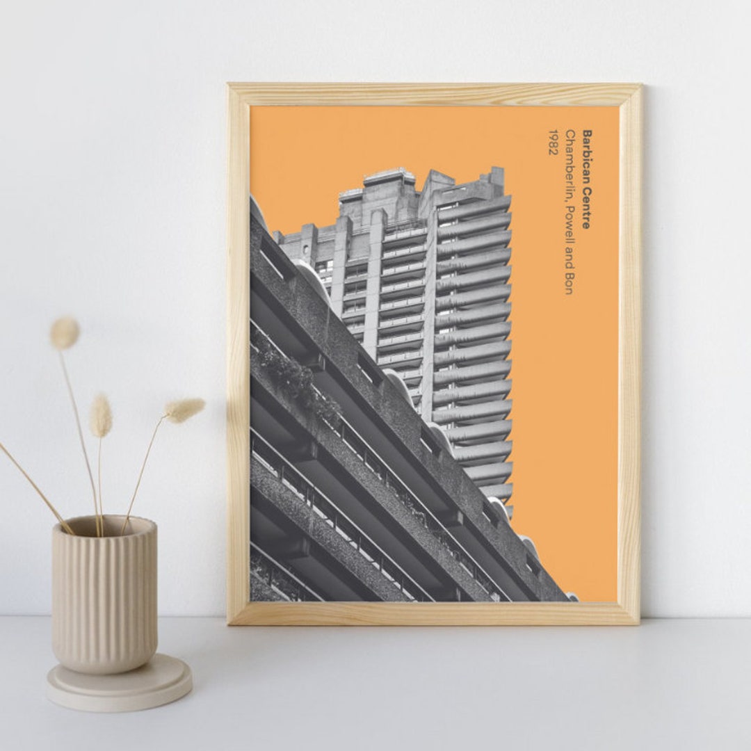 Brutalist Print - Barbican London Print - Classic Poster - Modern ...