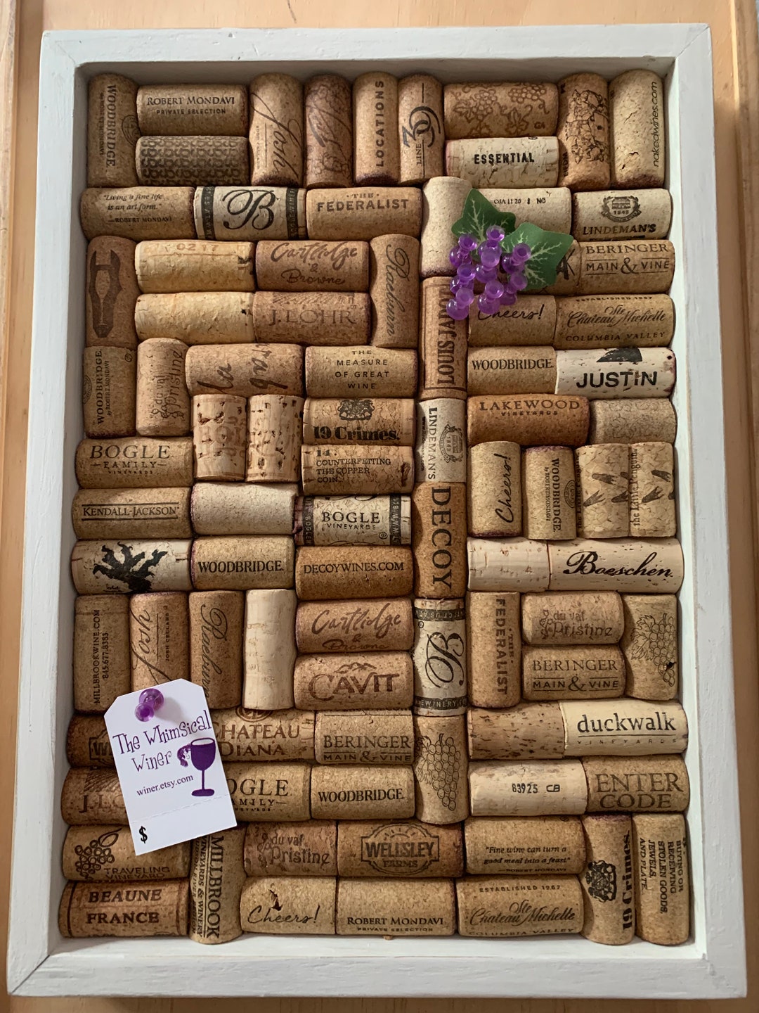 Recycled Cork Board Message Center - Etsy