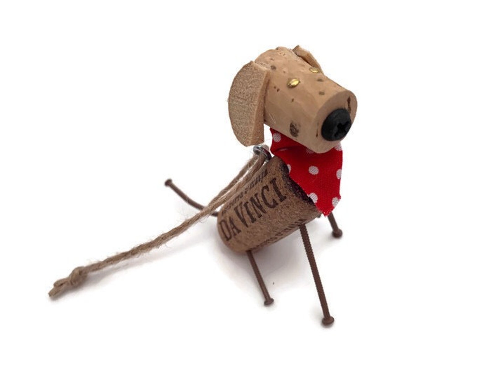 Upcycled Wine Cork Dog Puppy Love Puppy Ornament Wine - Etsy