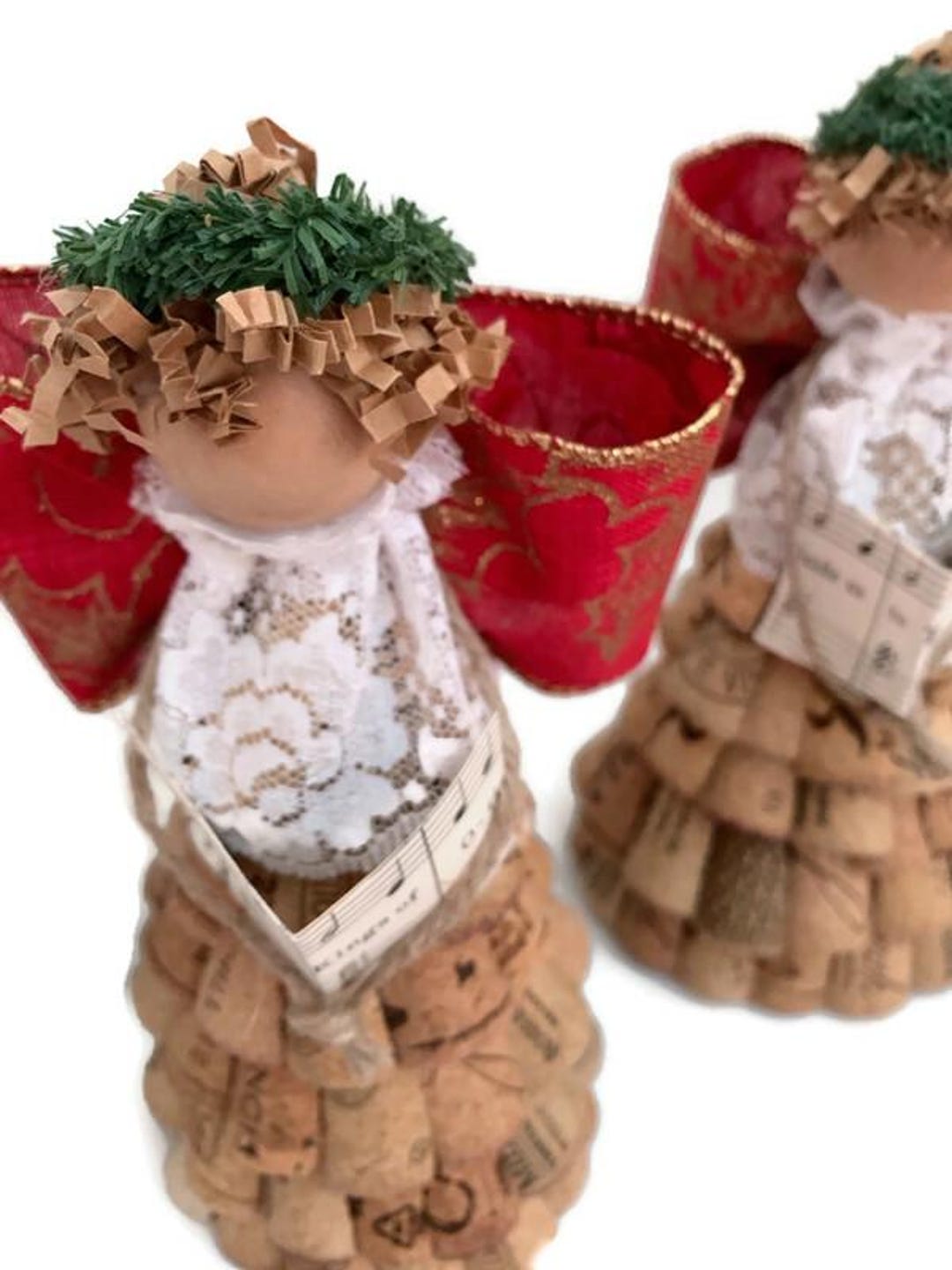 Christmas Angel Tree Topper, Choir Angel, Recycled Cork Angle - Etsy