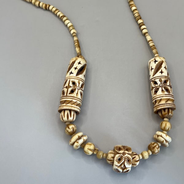 Tribal Bone Necklace - Etsy