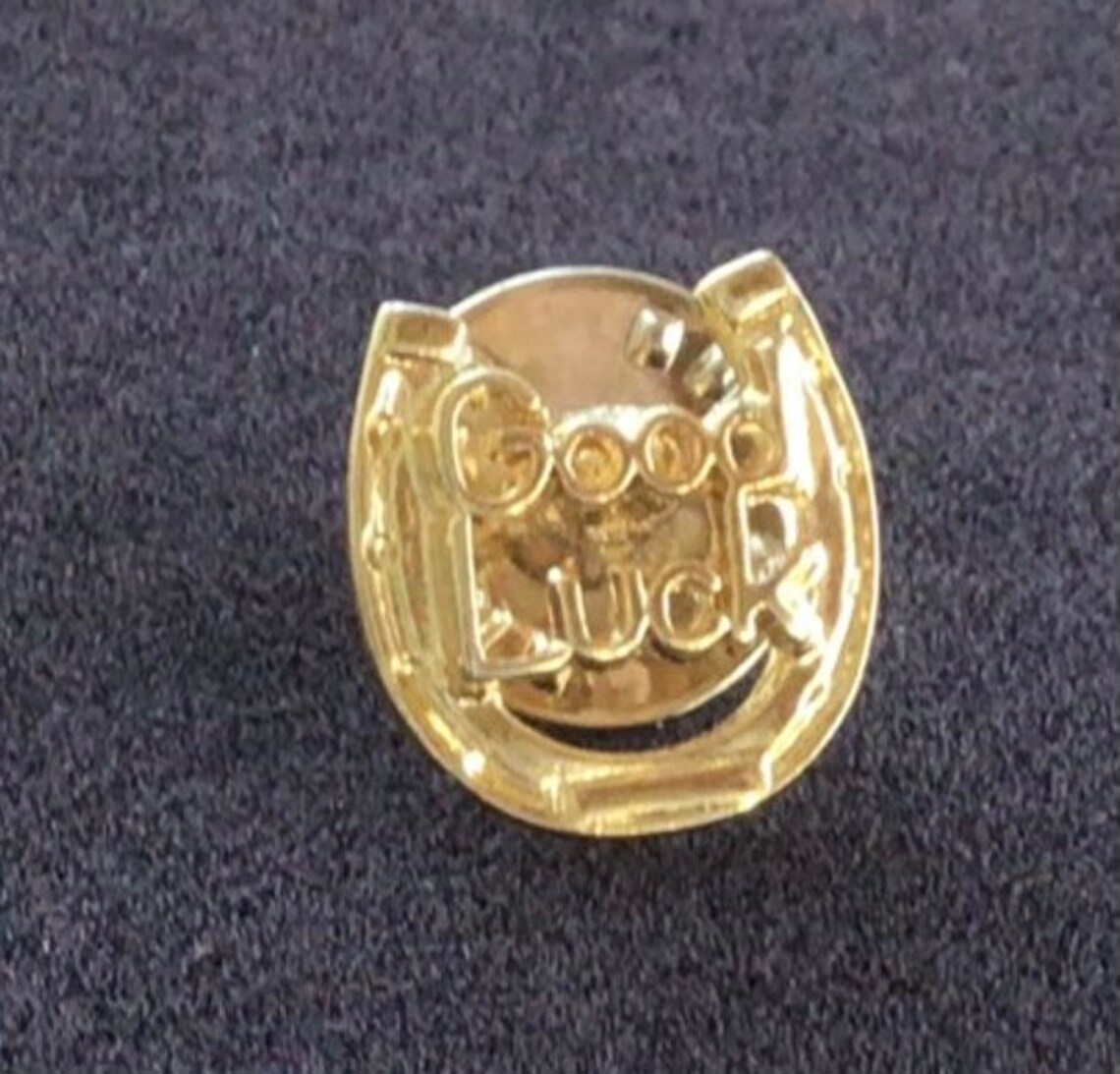 Gold Tone Horseshoe Good Luck Tac Pin Vintage L1 - Etsy