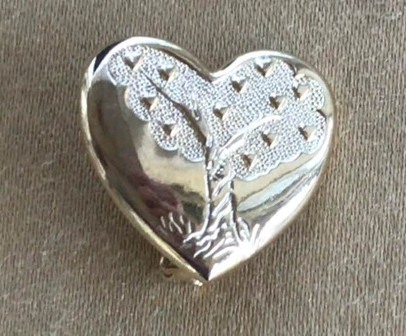 VARIETY CLUB Gold Tone, Tree, Heart Brooch, Pin, Vintage (AD5) - Etsy