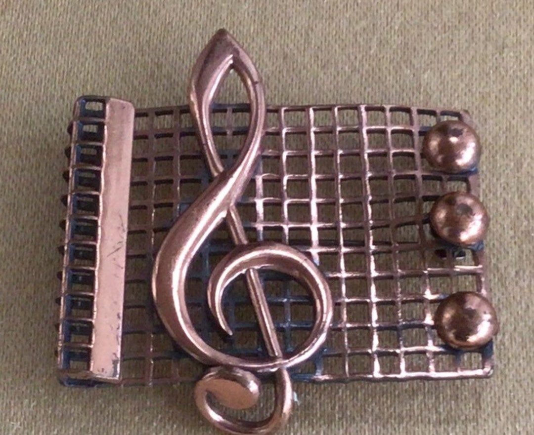 RENOIR Copper Musical Note Brooch, Pin, Vintage (AB11) - Etsy Canada