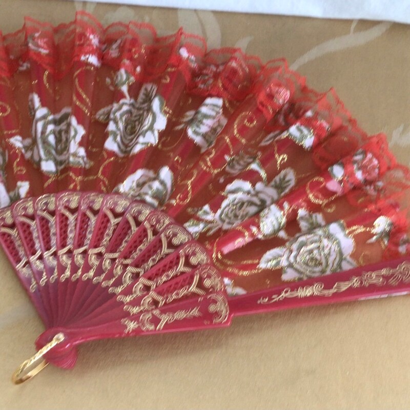 Red Fan - Etsy