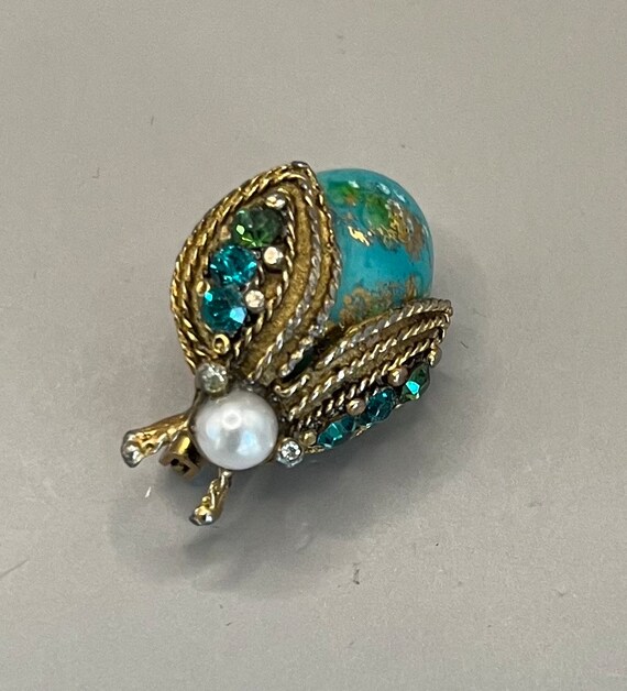 Rhinestone ladybug pin, aurora borealis rhinestone la… - Gem