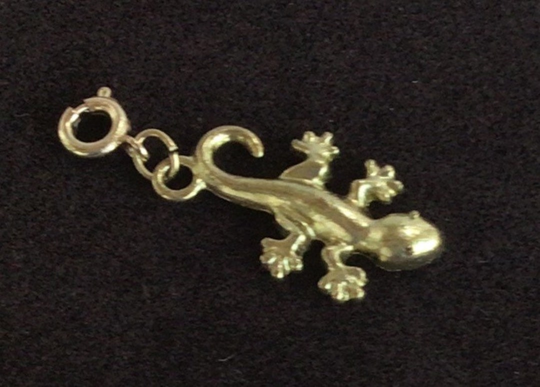 Gold Tone Lizard Gecko Charm Vintage New Old Stock di - Etsy