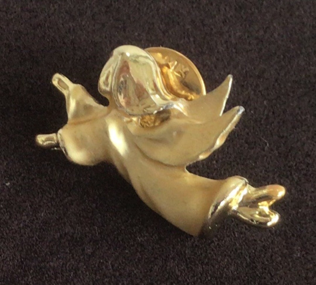 Gold Tone Angel Tac Pin, Christian, Vintage U11 - Etsy