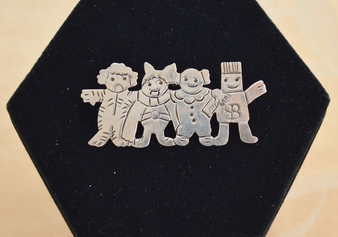 Cute Vintage Children Brooch/pendant, Sterling Silver - Etsy