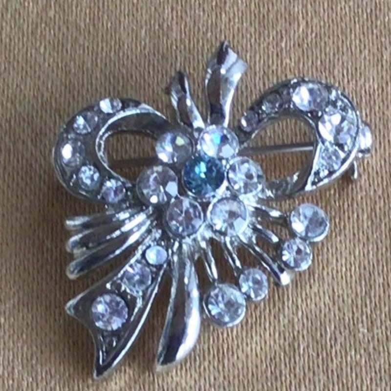 Blue Rhinestone Pin - Etsy