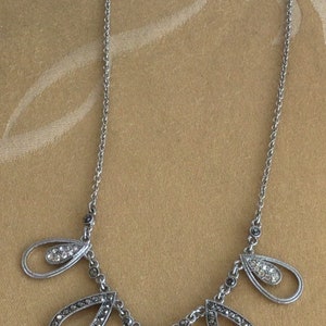 LIZ CLAIBORNE Set, Rhinestone, Marcasite Teardrop Necklace, Bracelet ...