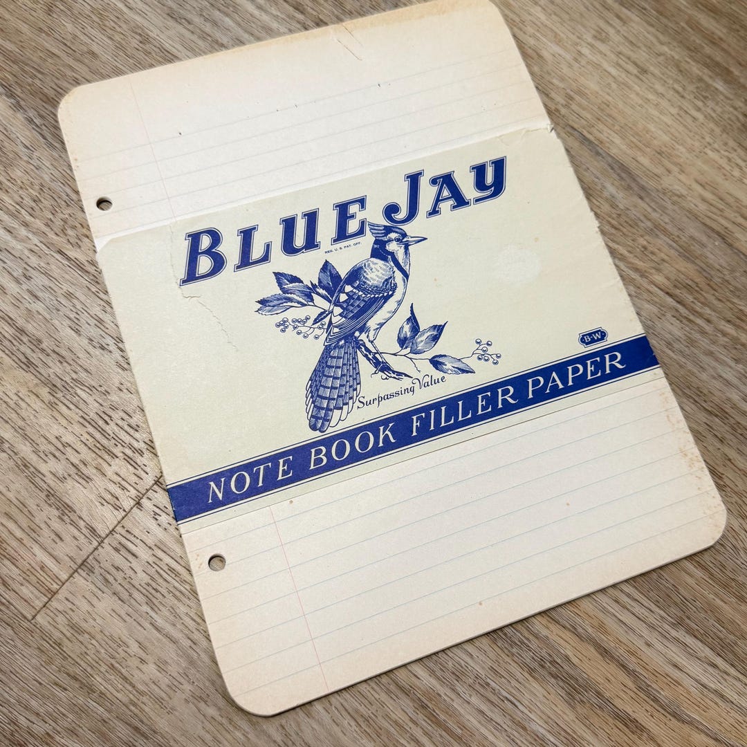 1950’s - Blue Jay Brand - Note Book Filler Paper - New/unused - Vintage ...