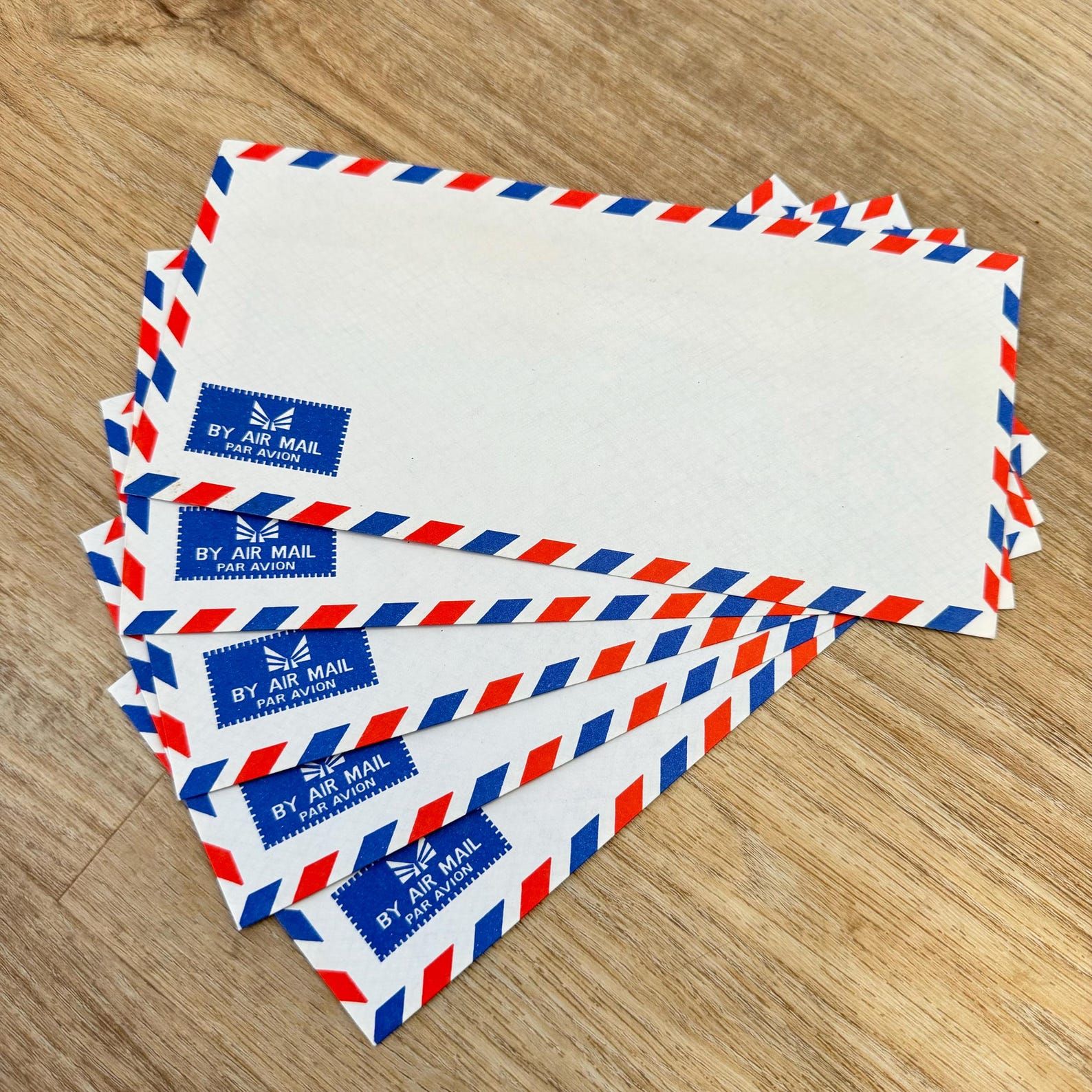 Set of 5 - Vintage Air Mail Envelopes - Vintage Paper Ephemera - Junk ...