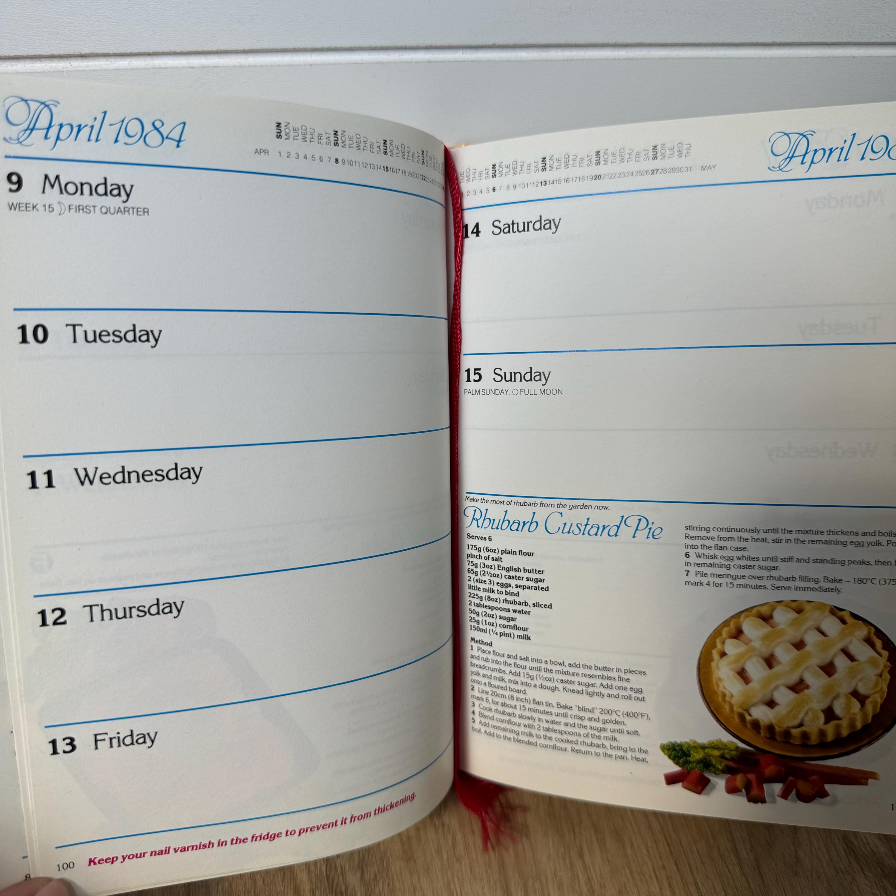 1984 Dairy Diary for the Home Vintage Hardcover Book - Etsy