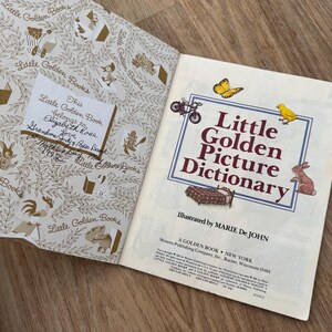 1992 - A Little Golden Book - Little Golden Picture Dictionary ...