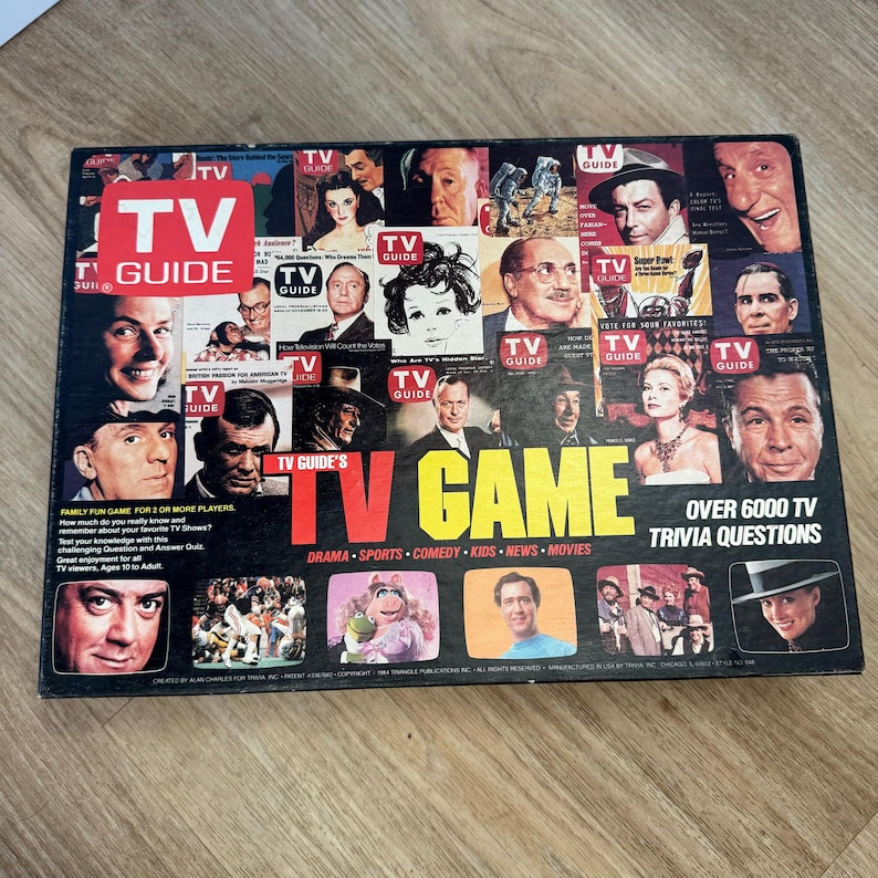Vintage Board Game - Vintage 1984 TV Guide Trivia Board Game - Vintage ...