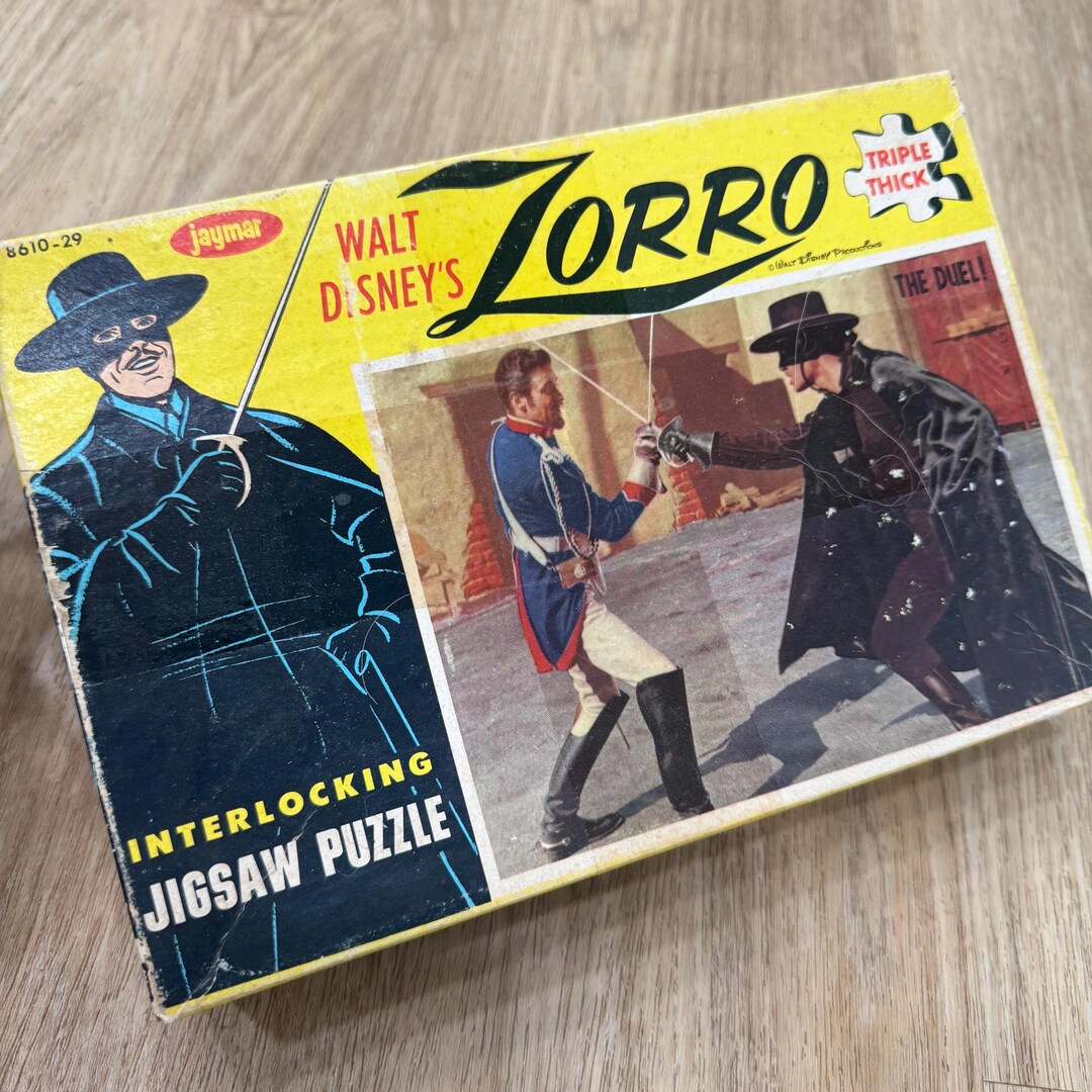 Vintage Puzzle - Jaymar - Walt Disney’s Zorro - Triple Thick ...