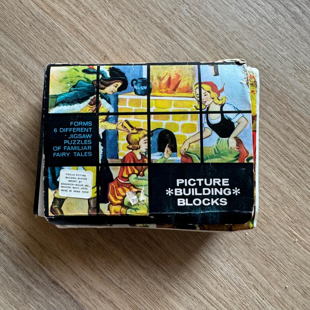 Vintage Picture Building Blocks - 6 Puzzles of Familiar Fairy Tales ...