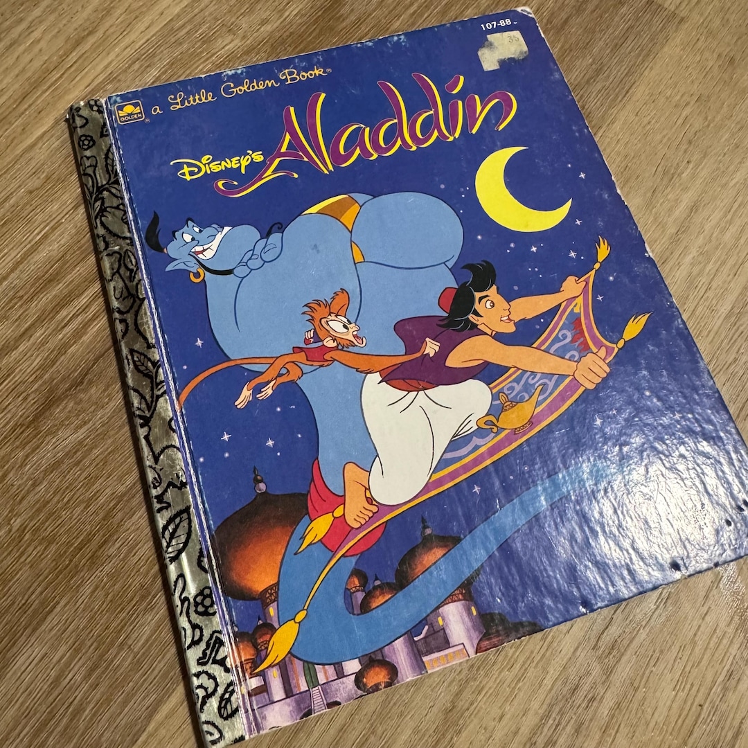 1992 - A Little Golden Book - Walt Disney’s Aladdin - Vintage Hardcover ...