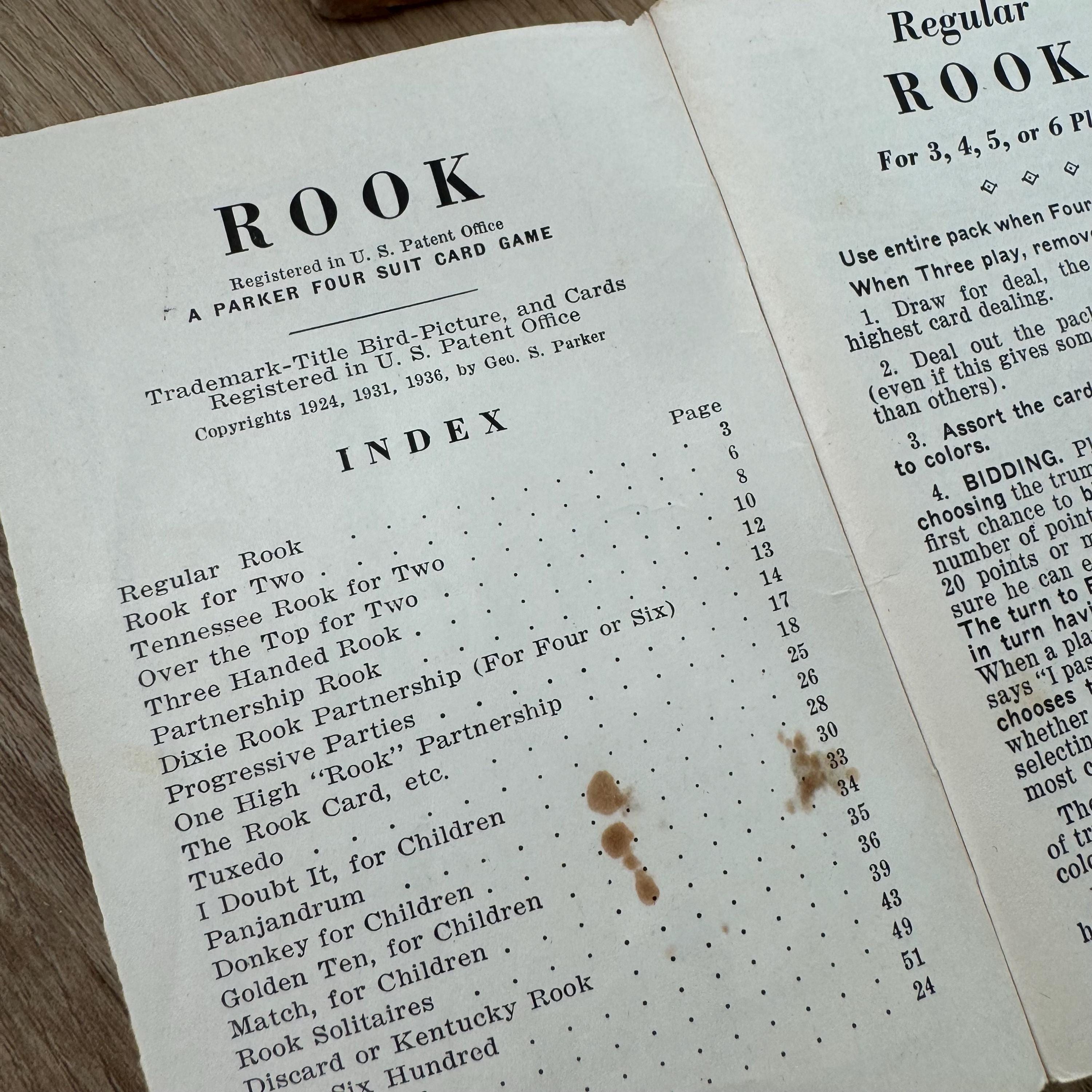 Vintage Deck Playing Cards Game of Rook Vintage Paper Ephemera - Etsy