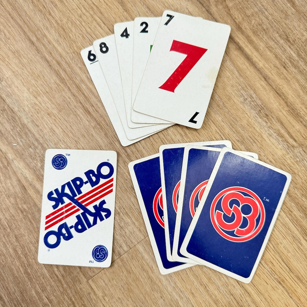 10 Vintage Skip Bo Playing Cards - Vintage Paper Ephemera - Single Swap ...