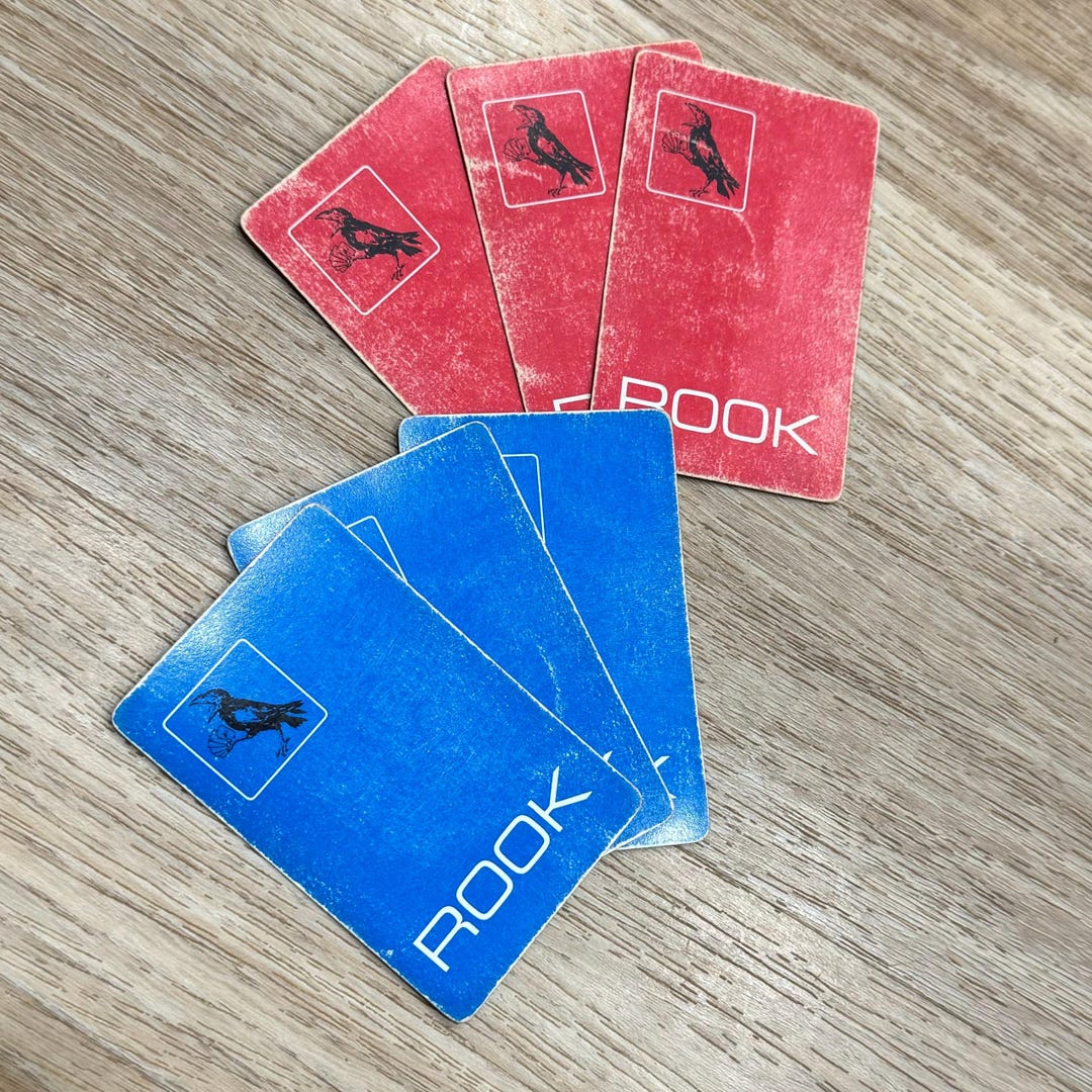 6 Vintage Rook Playing Cards - Vintage Paper Ephemera - Junk Journaling ...