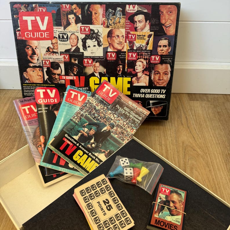 Vintage Board Game - Vintage 1984 TV Guide Trivia Board Game - Vintage ...