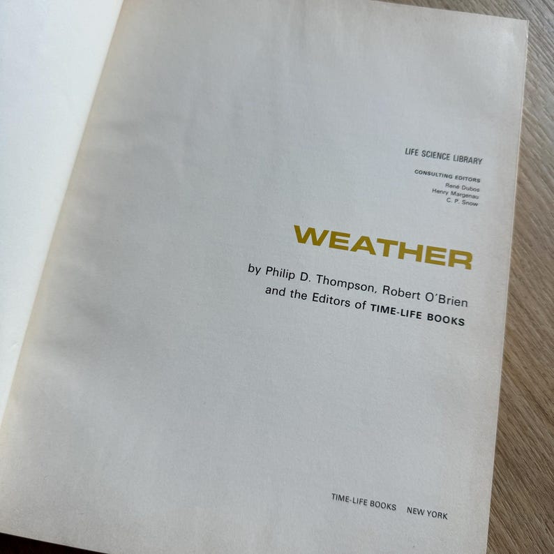 1973 - Life Science Library - Weather - Time-life Books - Vintage ...