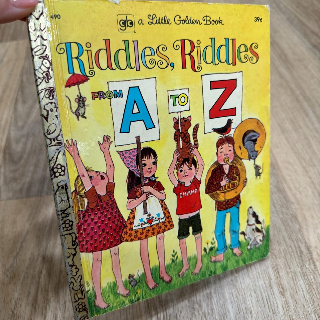 1971 - A Little Golden Book - Riddles, Riddles From A to Z - Vintage ...