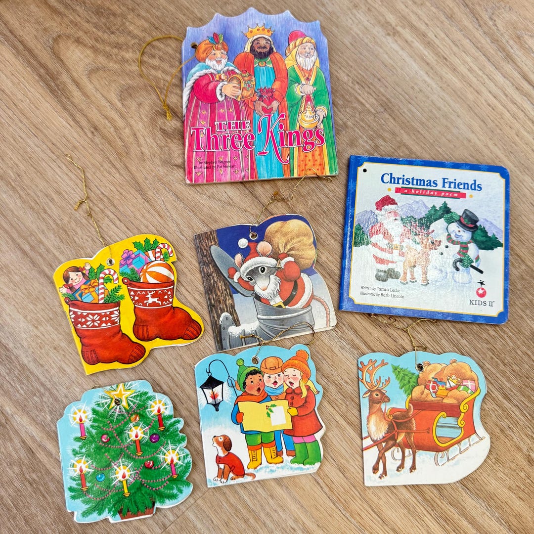 1984-1995 Vintage Childrens Christmas Mini Books With Illistrations ...
