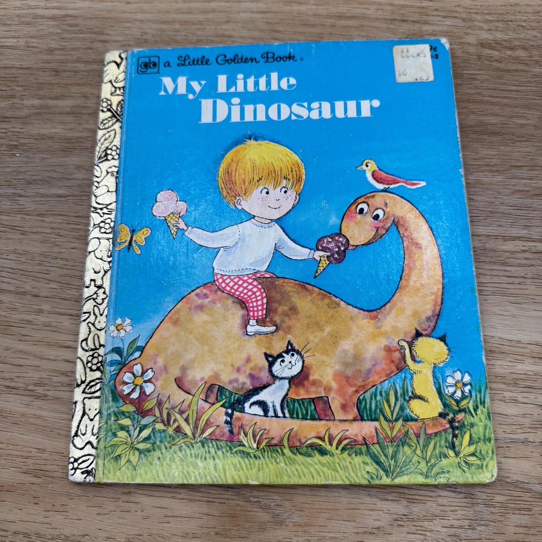 1979 - Little Golden Book - My Little Dinosaur - Vintage Hardcover Book ...