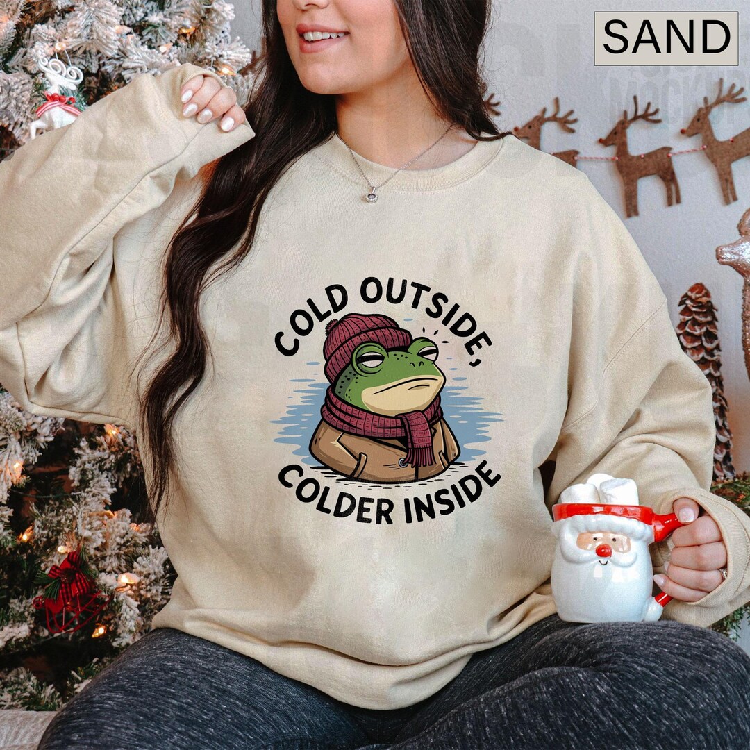 Cold Outside, Colder Inside PNG , Meme Png , Meme Frog PNG, Funny Gifts ...