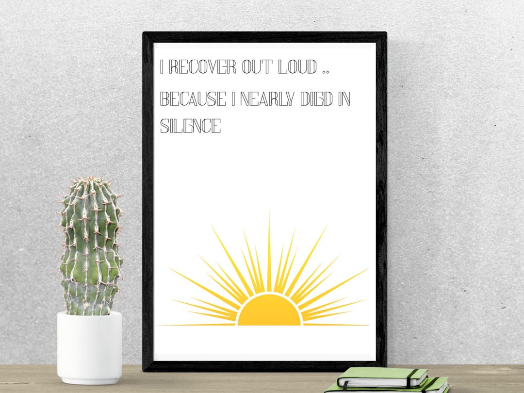 Mental Health Poster, Printable Therapy Wall Art, Sunshine Recovery - Etsy