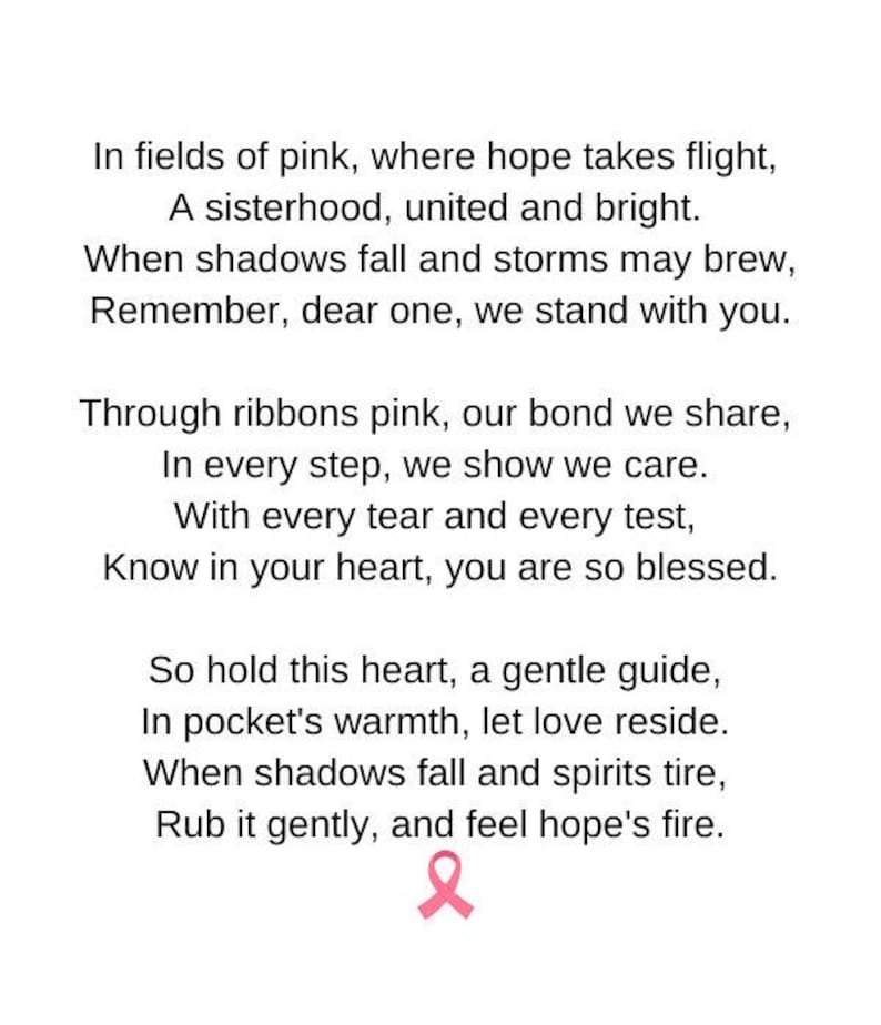 Breast Cancer Pocket Hug - Etsy