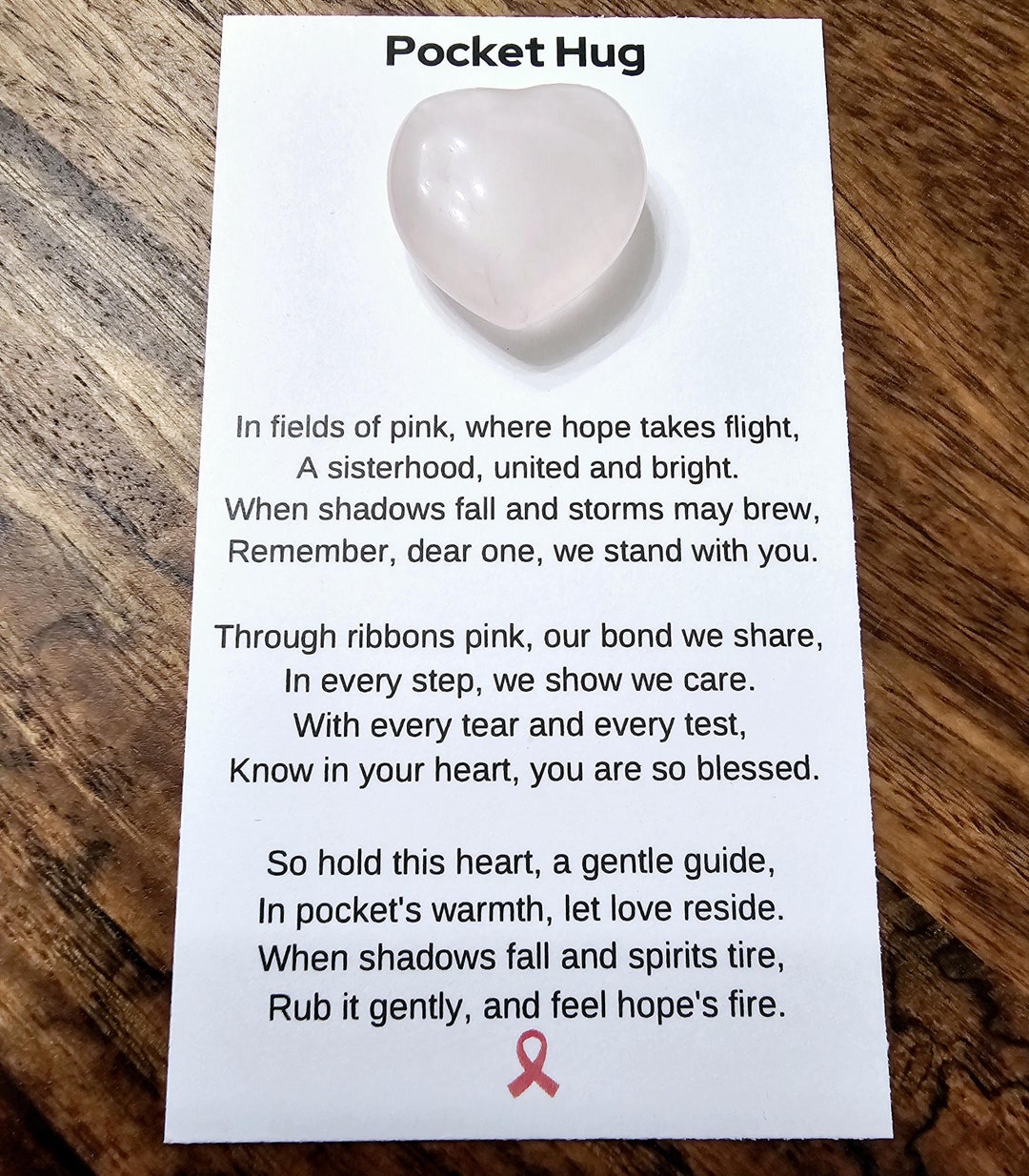 Breast Cancer Pocket Hug - Etsy