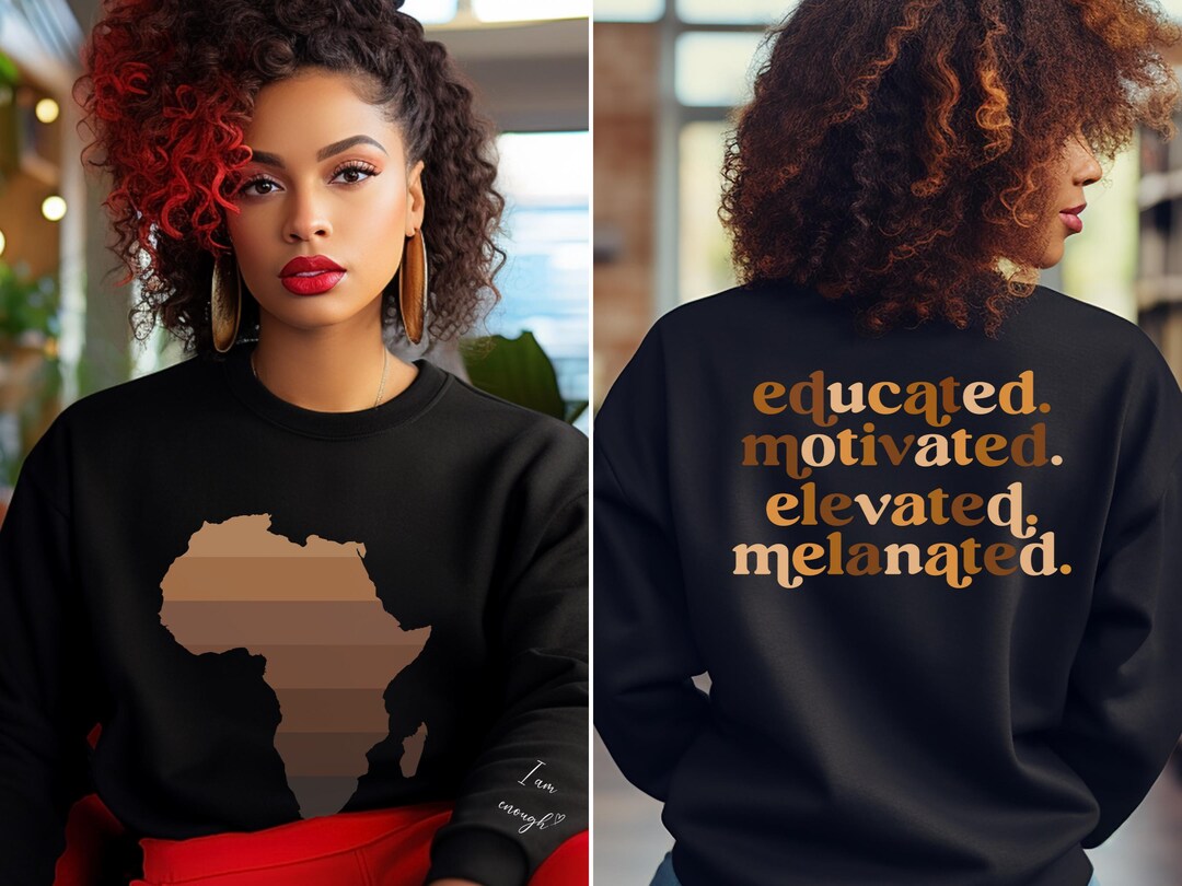 Africa Map Sweater Positive Affirmation Sweater African Design Crewneck ...