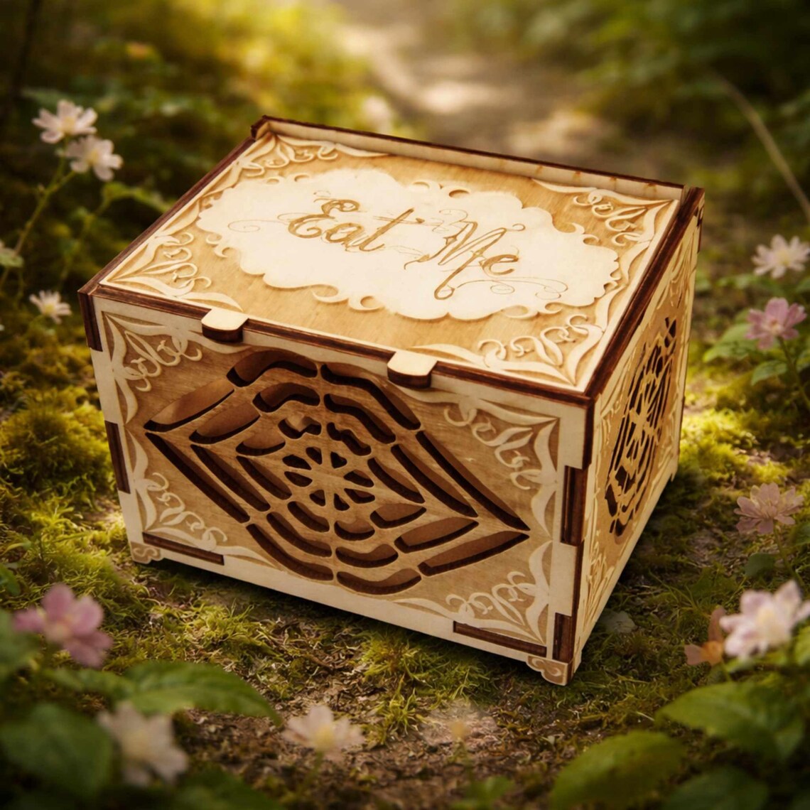 Eat Me Box SVG DXF 4mm | Laser Cut Gift Box 12x8x8 Cm | Decorative ...