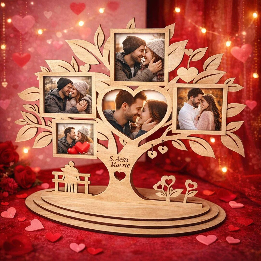 Paquete de 50 marcos de fotos SVG DXF "Árbol del Amor" / Marcos de ...
