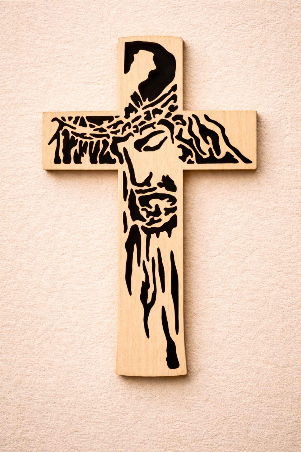 4 PNG Jesus Laser Engrave Files | Christian Cross Wood Engraving | CNC ...